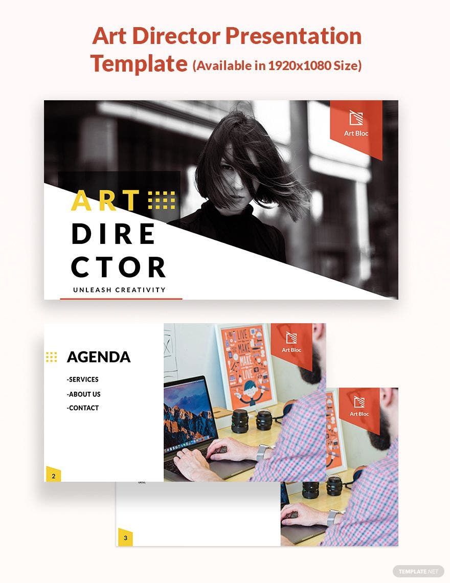 Art Director Presentation Template Download In Illustrator 