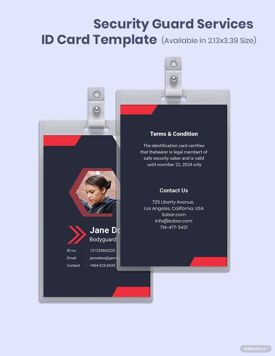 Security Guard Id Card Format In Word IMAGESEE