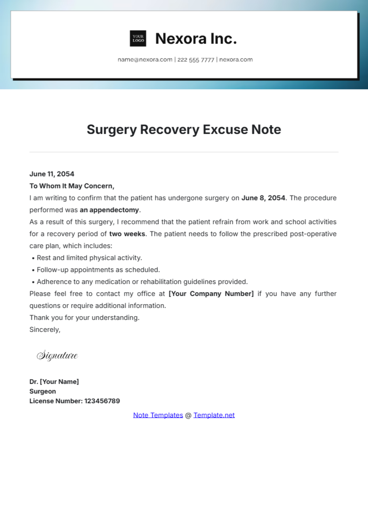 Free Excuse Note Templates Editable And Printable Free Excuse Note Templates Editable And Printable