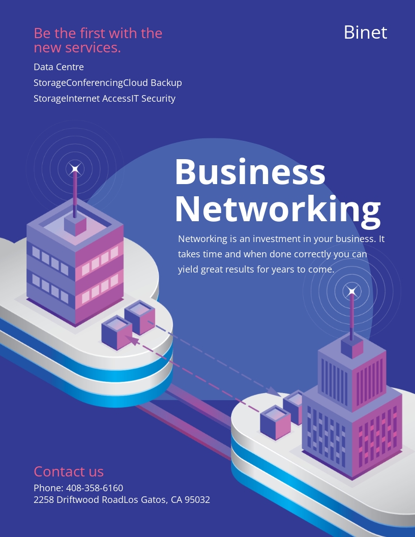Business Networking Pamphlet Template