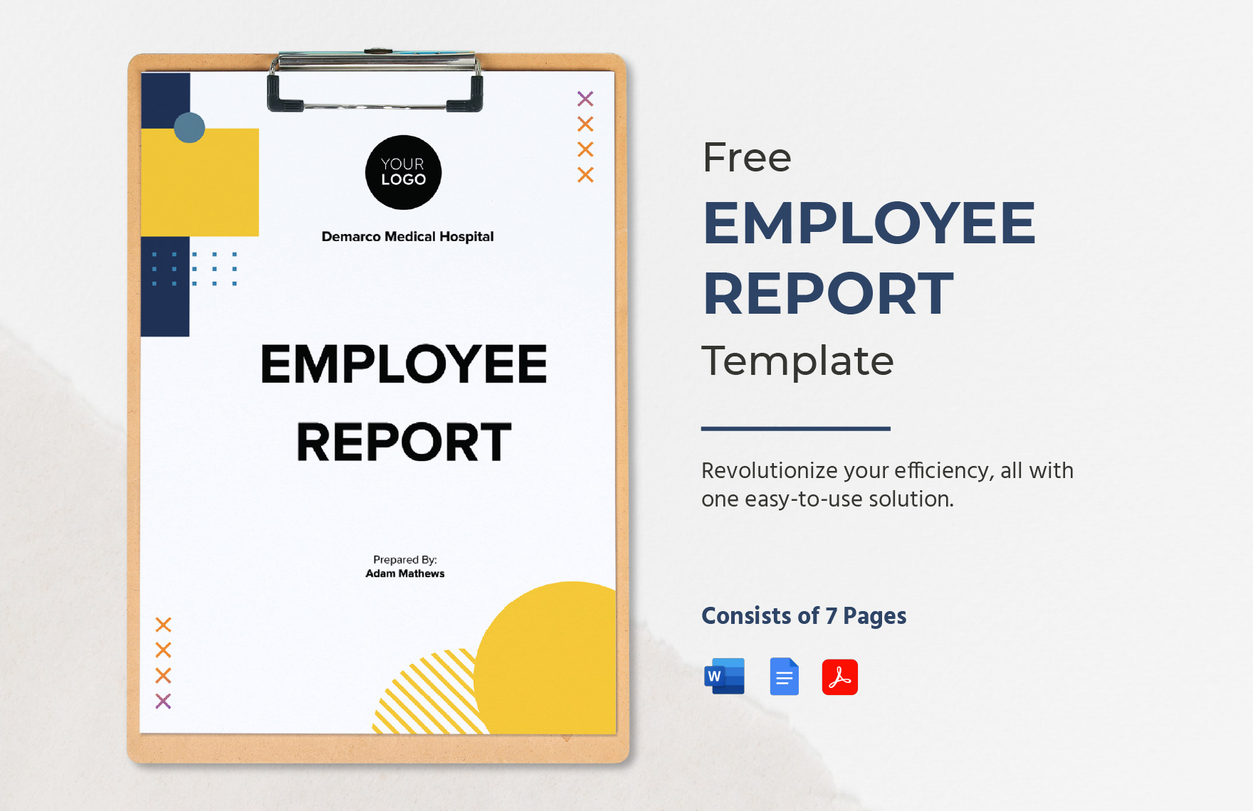 Free Employee Report Template - Download in Word, Google Docs, PDF ...