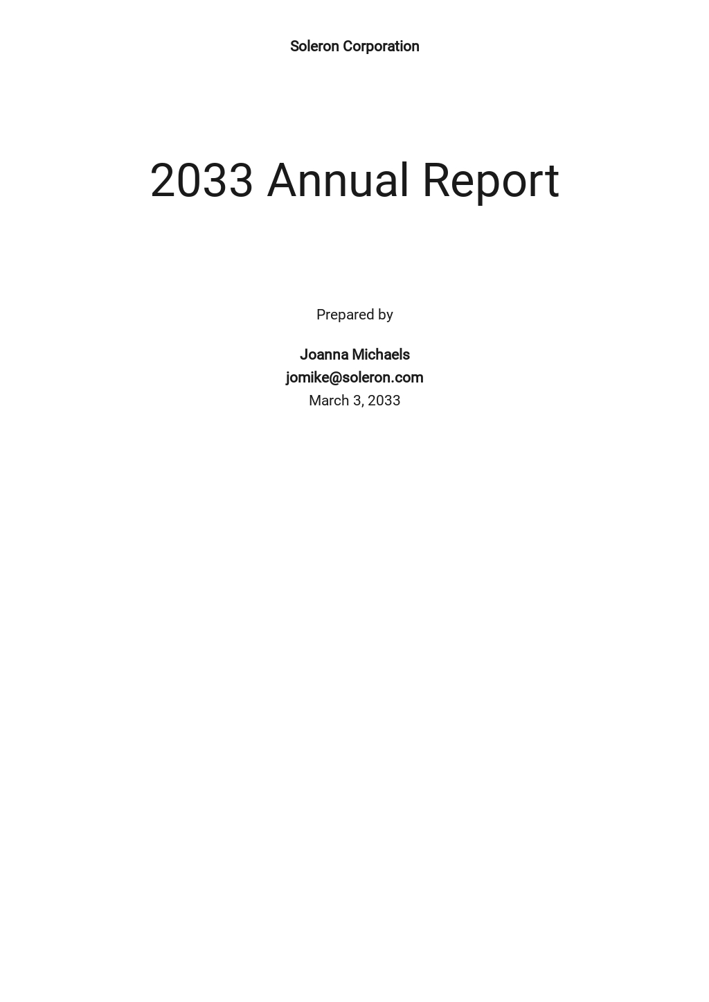 FREE Annual Report Template In Microsoft Word DOC Template