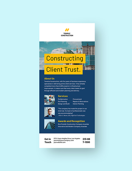 Free Simple Technology Rack Card Template - Google Docs, Word, PDF ...