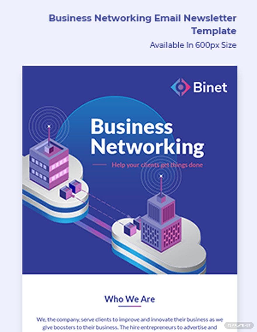 Free Business Networking Email Newsletter Template Download In PSD Outlook Template