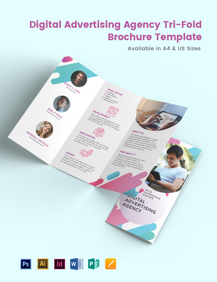 Free Digital Advertising Agency Tri-fold Brochure Template