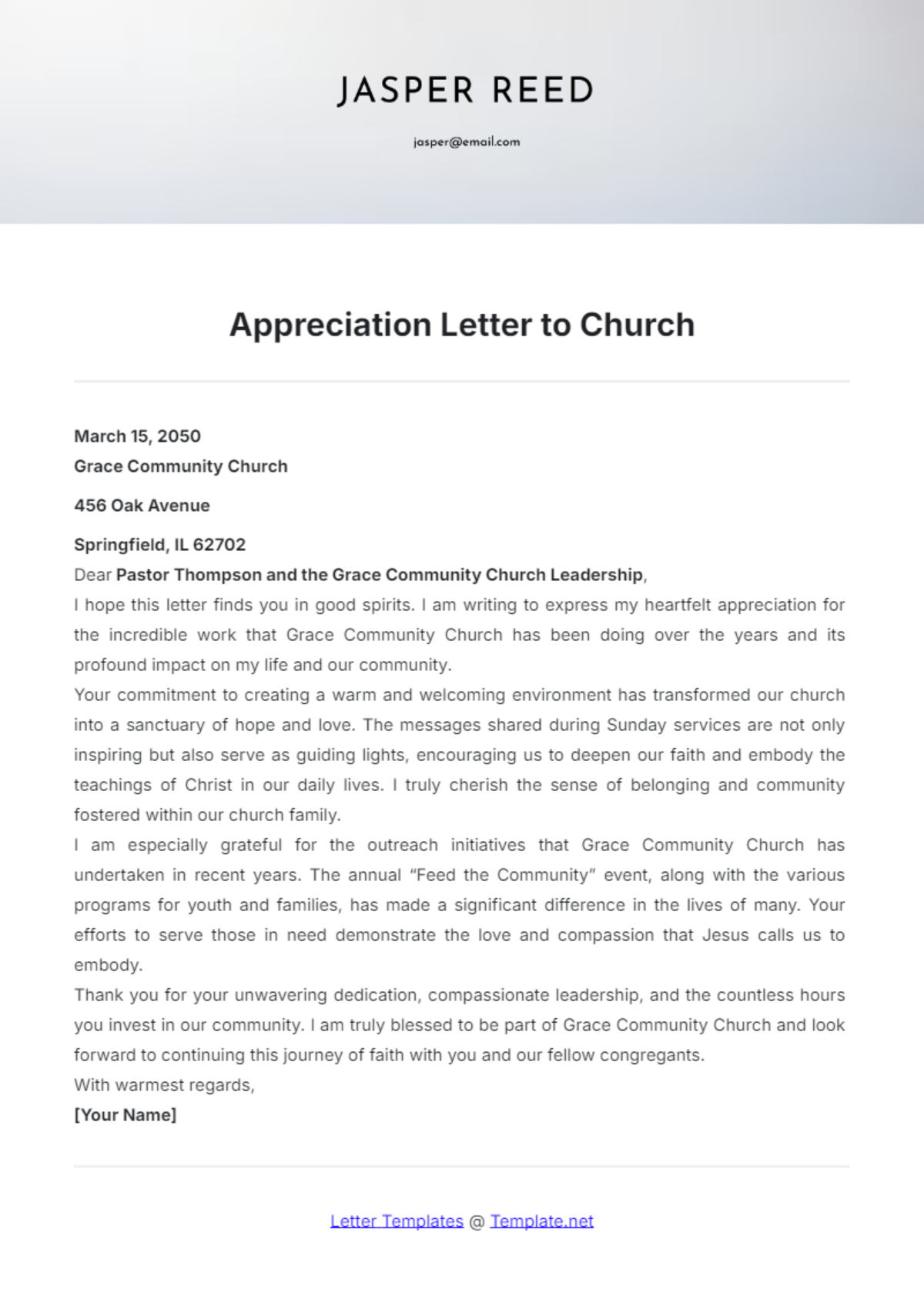 Free Contractor Appreciation Letter Template To Edit Online