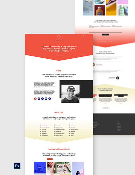 Free Agency Website Template - Download in PSD | Template.net