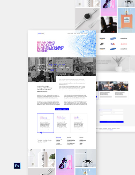 Free Software Company Website Template - HTML5, PSD | Template.net