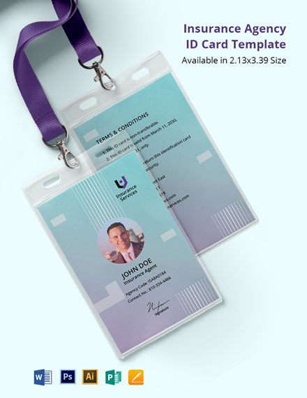 Insurance Agency ID Card Template
