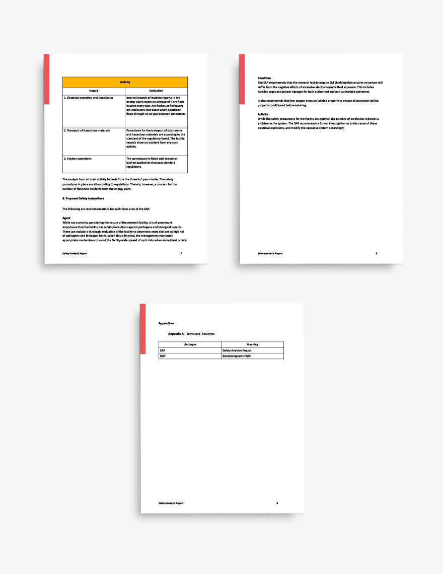 Free Safety Analysis Report Template Download In Word Google Docs Apple Pages Template