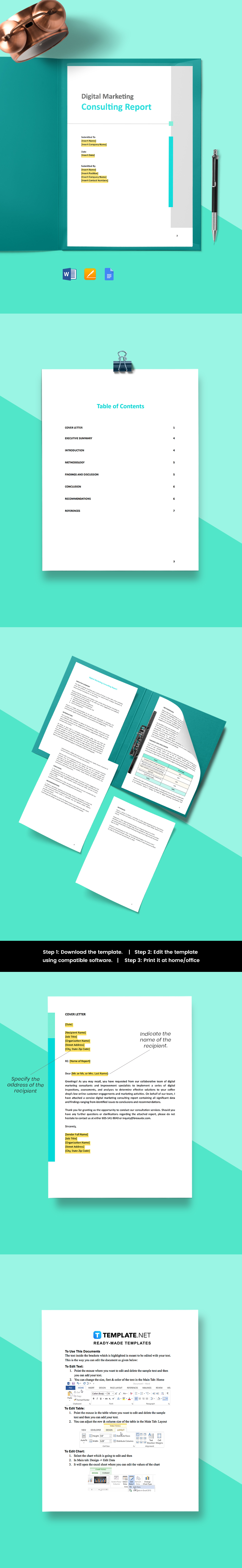 Consulting Recommendations Report Template - Google Docs, Word ...