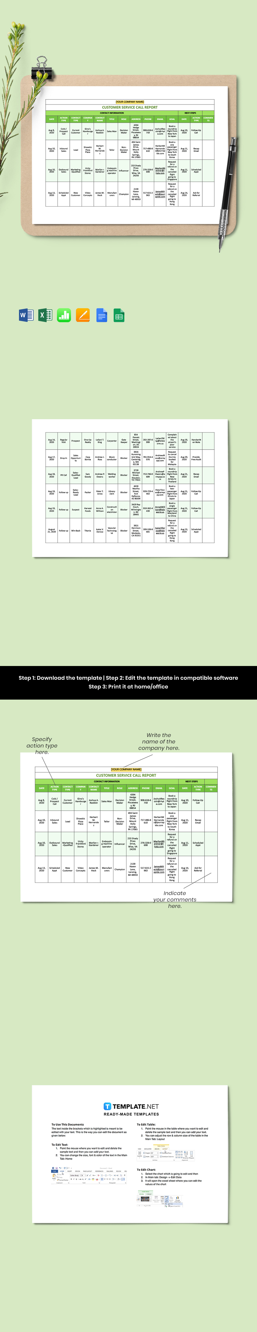 Technical Service Report Template - Google Docs, Word, Apple Pages ...