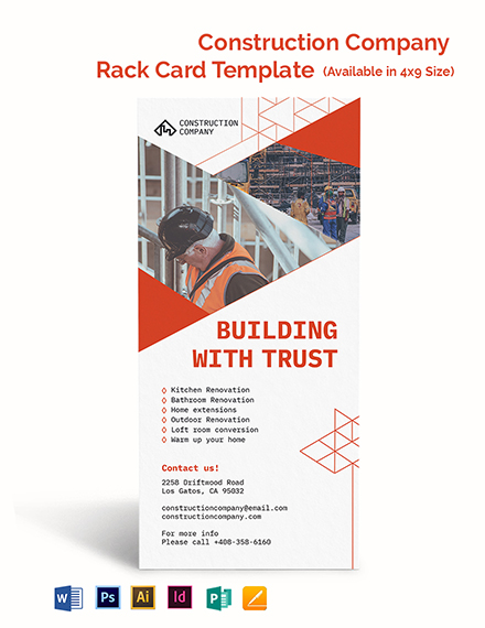 Blank Construction ID Card Template [Free JPG] - Illustrator, InDesign ...