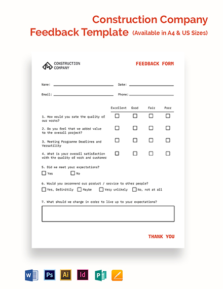 FREE Simple Construction Form Template - Word (DOC) | Apple (MAC) Pages