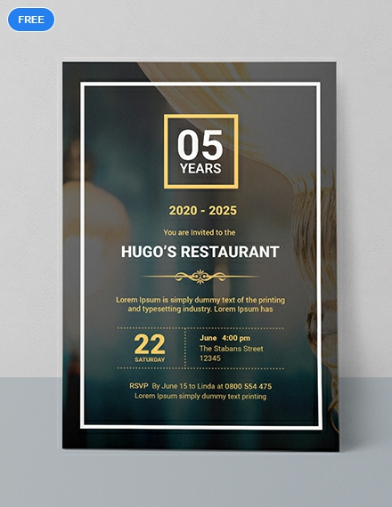 Cafe And Restaurant Opening Invitation Template - Edit Online ...