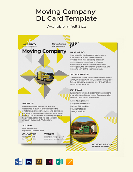 Startup Company DL Card Template - Word | Template.net