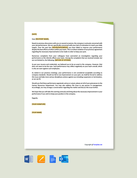 FREE Warning Letter for Dress Code Violation Template - Word (DOC ...