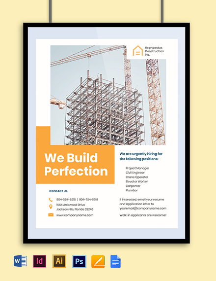 Editable Construction Flyer Template [Free PDF] - Word (DOC) | PSD ...
