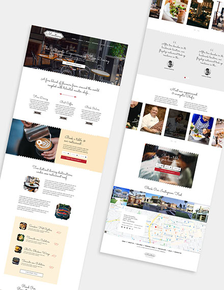 Restaurant & Cafe Website Template - HTML5, PSD | Template.net
