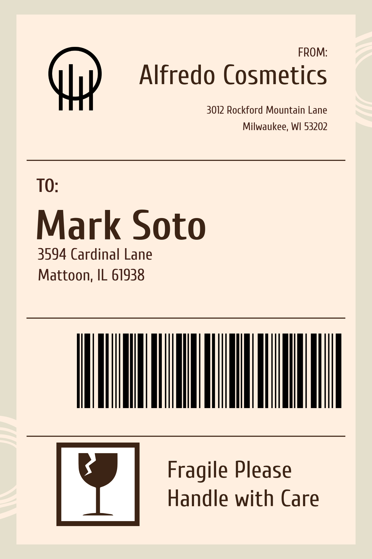 Free Shipping Label Template To Edit Online