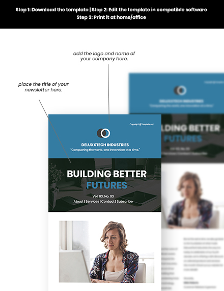 Free Modern Technology Newsletter Template - HTML5 | Template.net