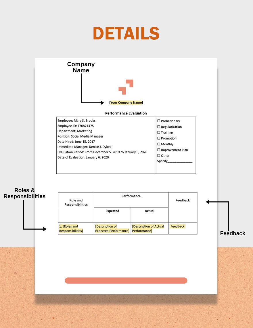 Performance Improvement Plan Template - Word, Google Docs, Apple Pages ...