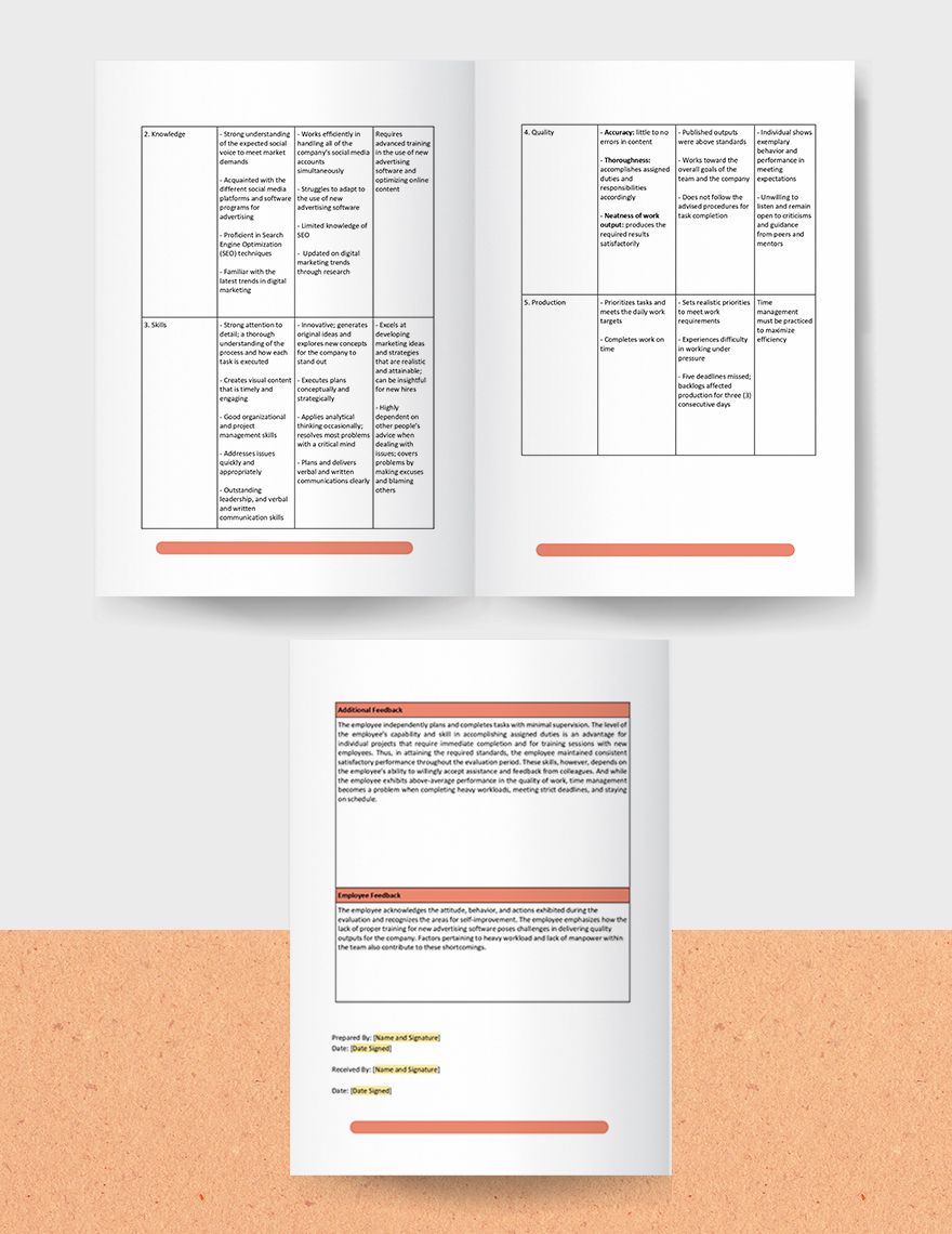 Performance Improvement Plan Template - Word, Google Docs, Apple Pages ...