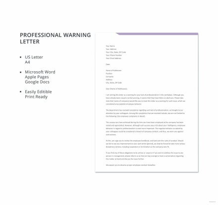 Warning Letter for Dress Code Violation Template: Download 700+ Letters ...