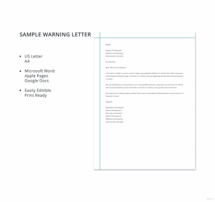 Warning Letter for Dress Code Violation Template: Download 700+ Letters in Word, Pages, Google ...