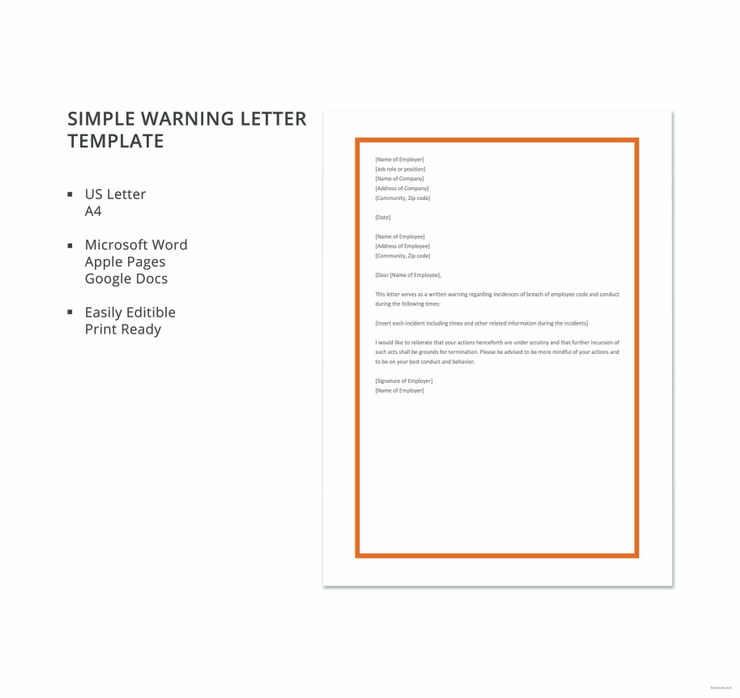 30+ HR Warning Letters - PDF, DOC | Free & Premium Templates