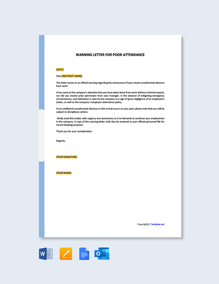 Letter Of Non Attendance For Your Needs Letter Template Collection
