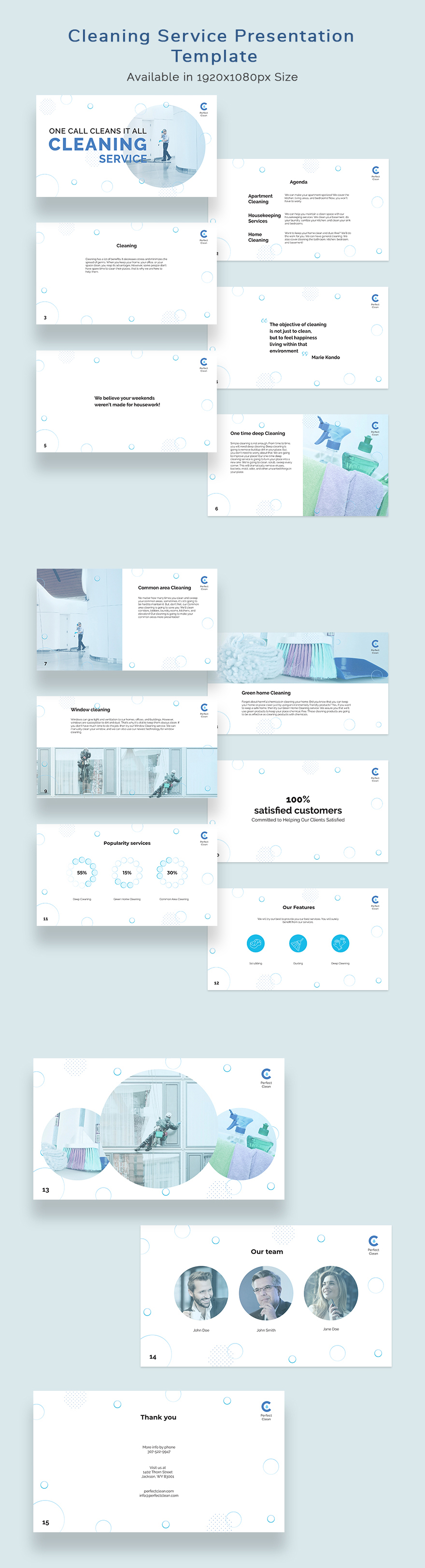 Free Sample Cleaning Services Presentation Template - PowerPoint ...