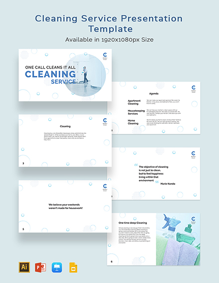 Free Janitorial Cleaning Services Presentation Template - Download in ...