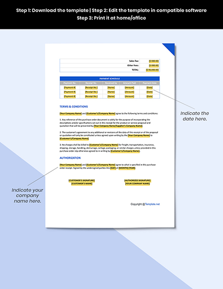 Blank Software Purchase Order Template - Google Docs, Google Sheets, Excel, Word, Apple Numbers ...