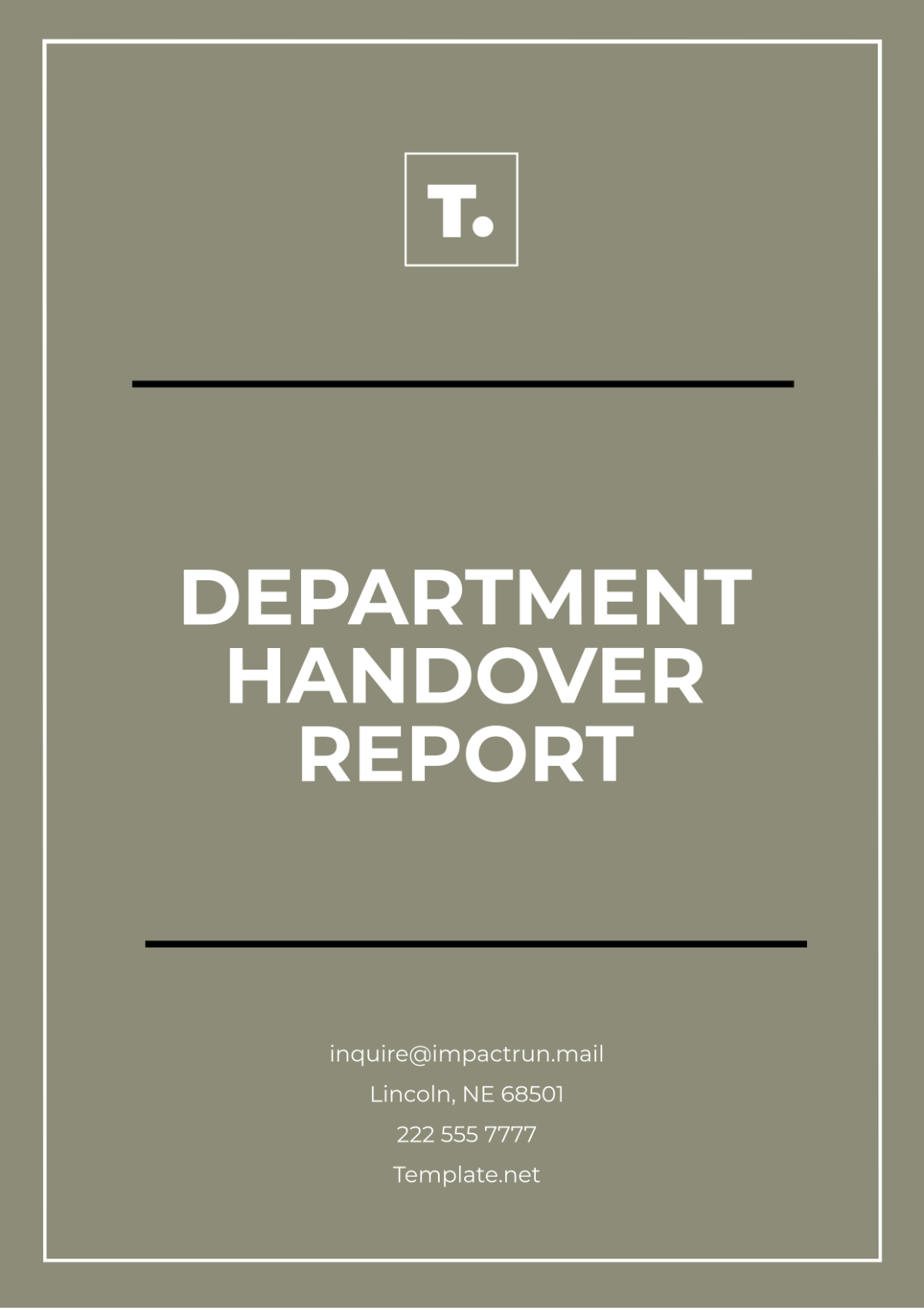 Free Handover Takeover Report Template To Edit Online
