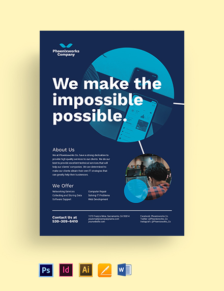 FREE Company Flyer Word - Template Download | Template.net