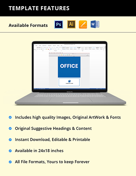 Free Office Door Sign Template - Illustrator, Word, PSD, PDF | Template.net