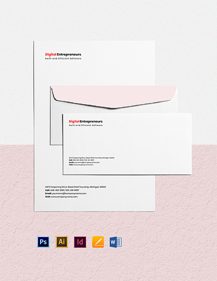 Modern Hotel Envelope Template - PSD | Illustrator
