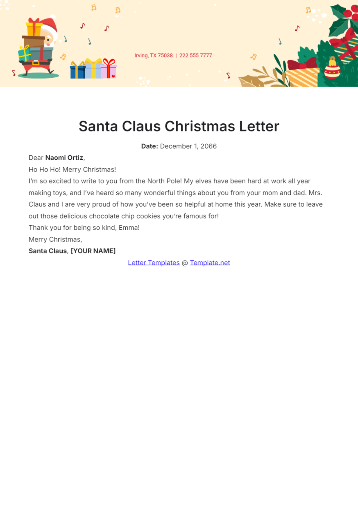 Page 2 Free Christmas Letter Templates Examples Edit Online Page 2 Free Christmas Letter Templates Examples Edit Online