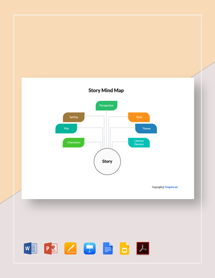 Short story Mind Map Template - PDF | Word | Apple Pages | PowerPoint ...