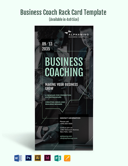 Business Coach Rack Card Template