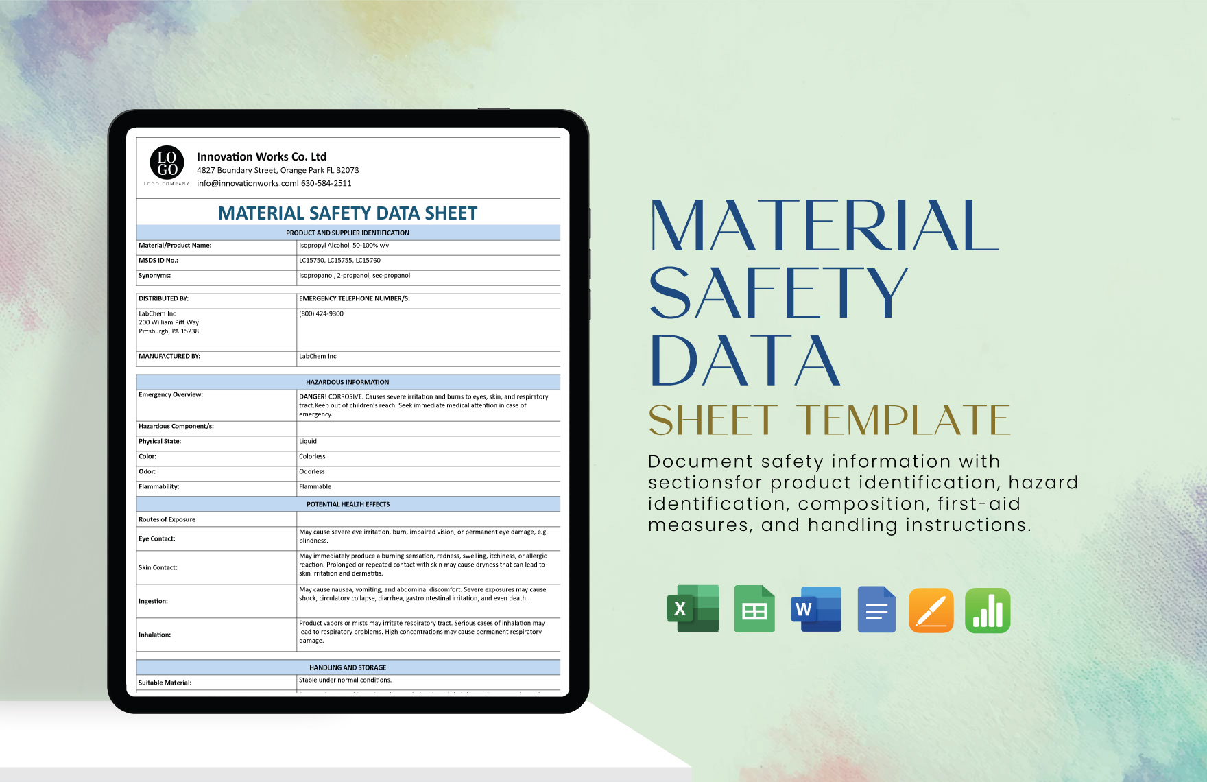 Editable Information Sheet Templates In Word To Download