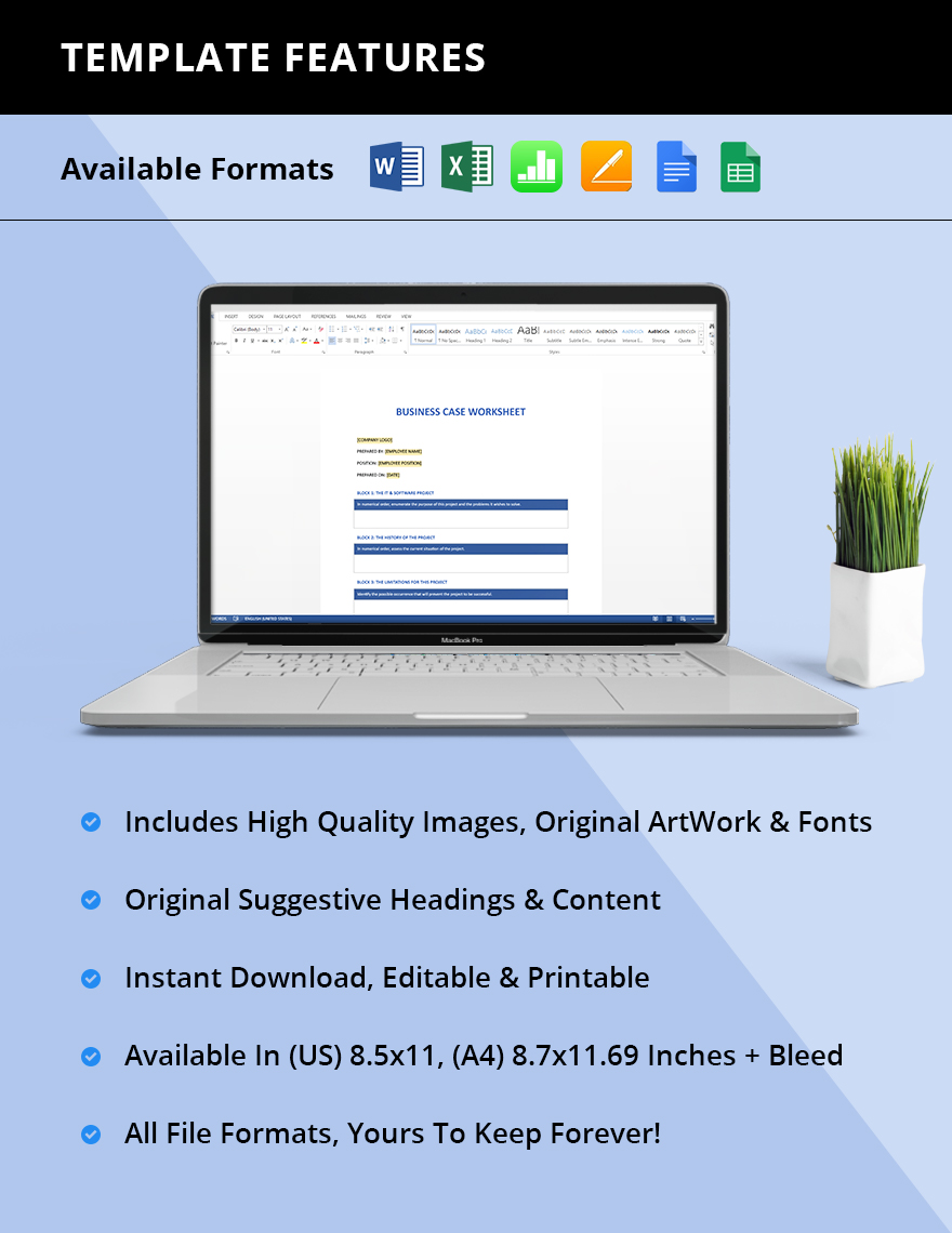 Business Case Worksheet Template - Download in Word, Google Docs, Excel ...