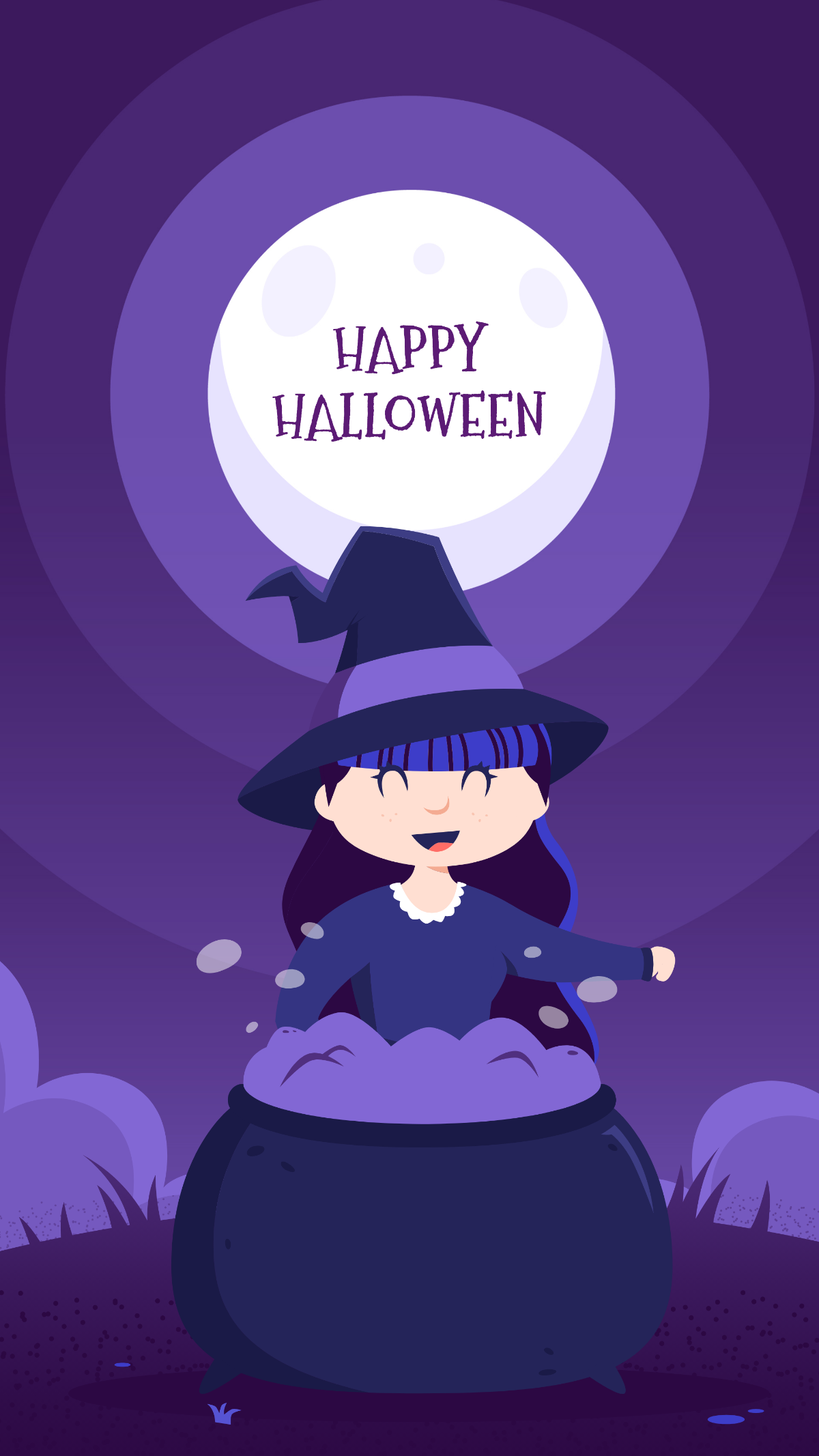Free Witch Halloween Wallpaper Template To Edit Online