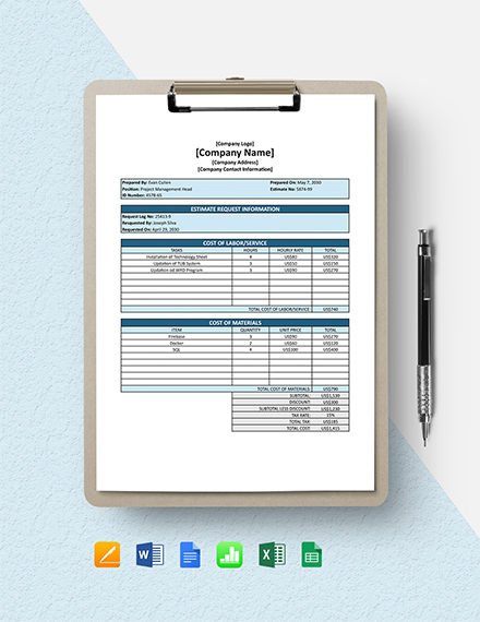 20+ Cost Estimate Excel Templates - Free Downloads | Template.net