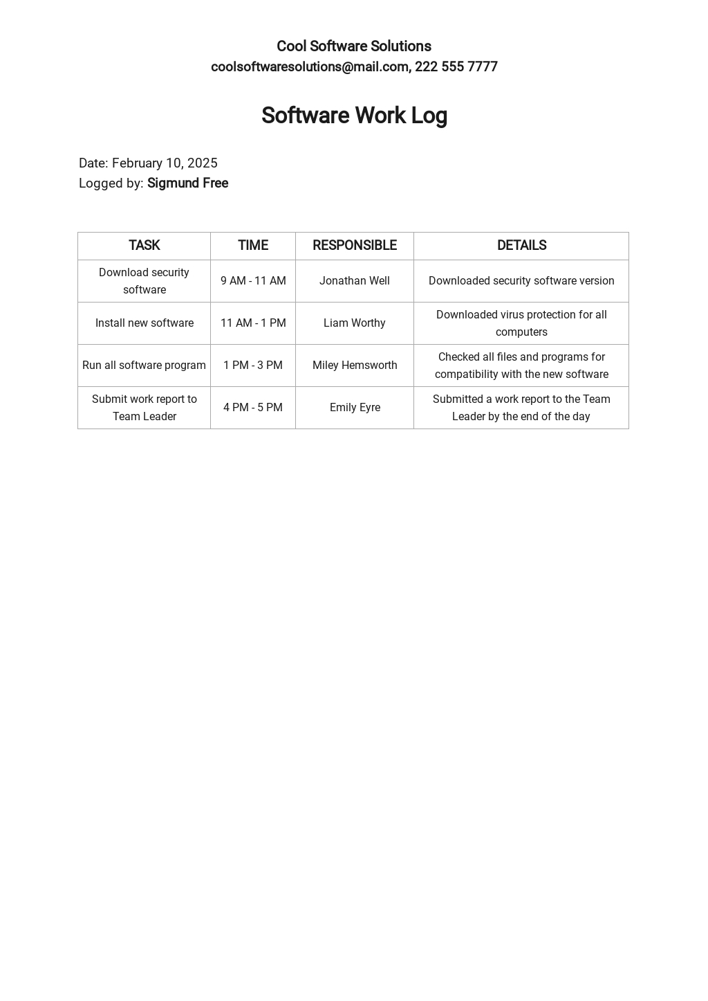 135+ FREE Log Templates [Edit & Download] | Template.net