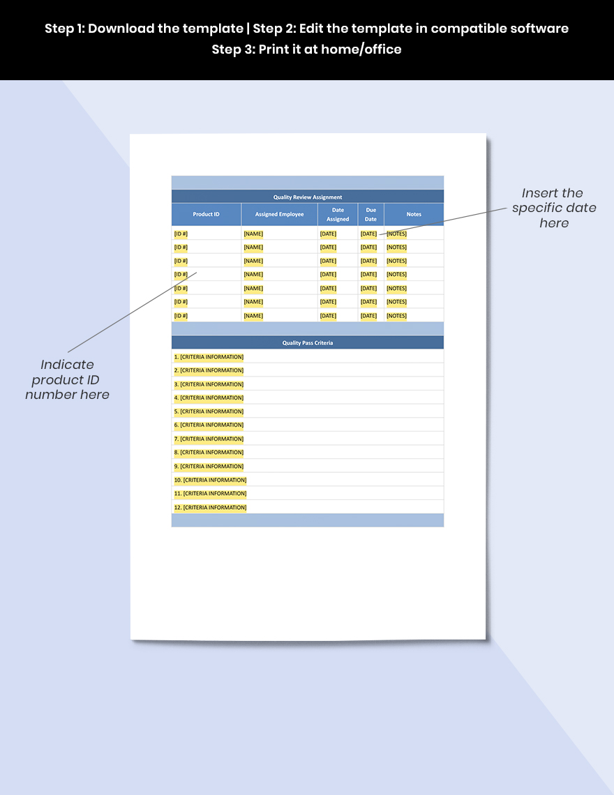Quality Log Template - Google Docs, Google Sheets, Excel, Word, Apple ...