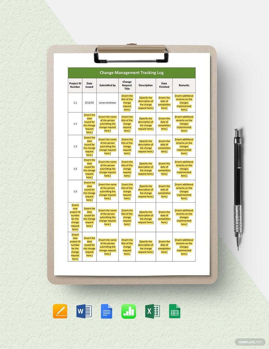 Project Management Issue Log Template - Google Sheets, Excel | Template.net
