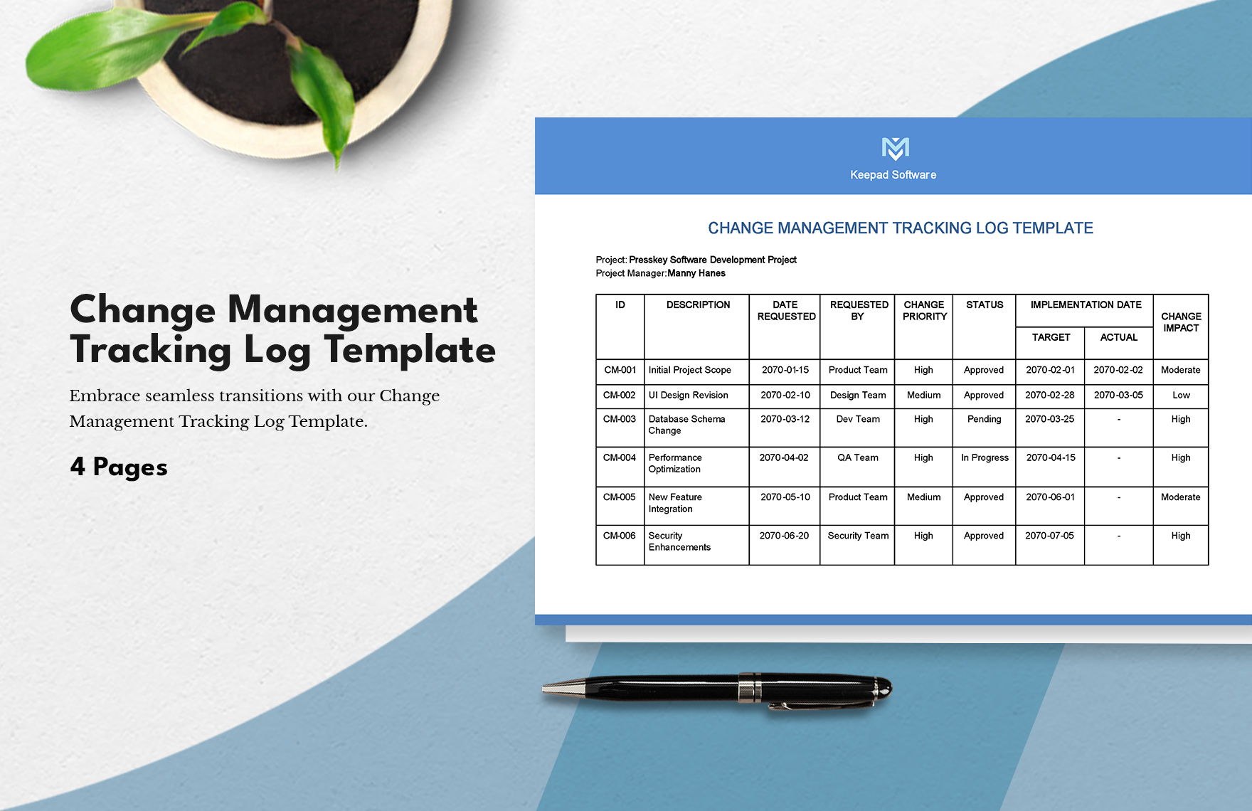 FREE Change Log Templates Download In Word Google Docs Excel PDF