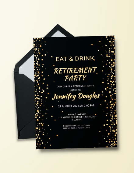 FREE Surprise Retirement Party Invitation Template Download 508 
